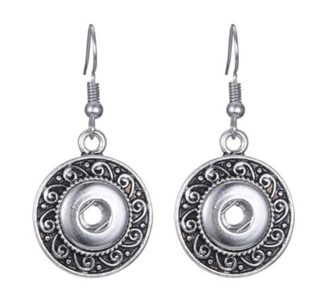 Antique Round MINI Snap Earrings 12mm - Etsy