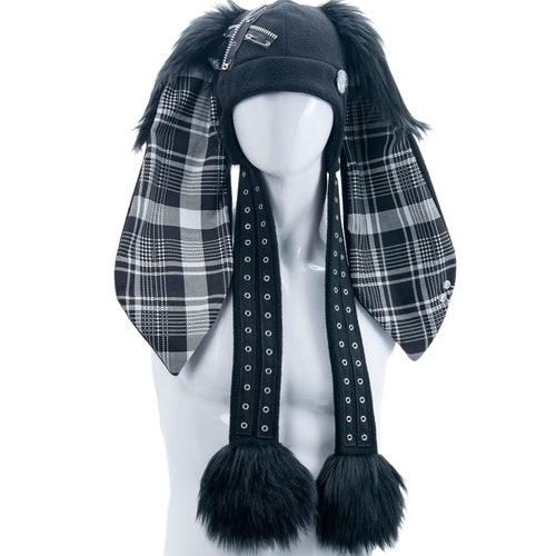 Pawstar Pin Punx MEGA Puffet Bunny Hat Furry Fleece Goth - Etsy