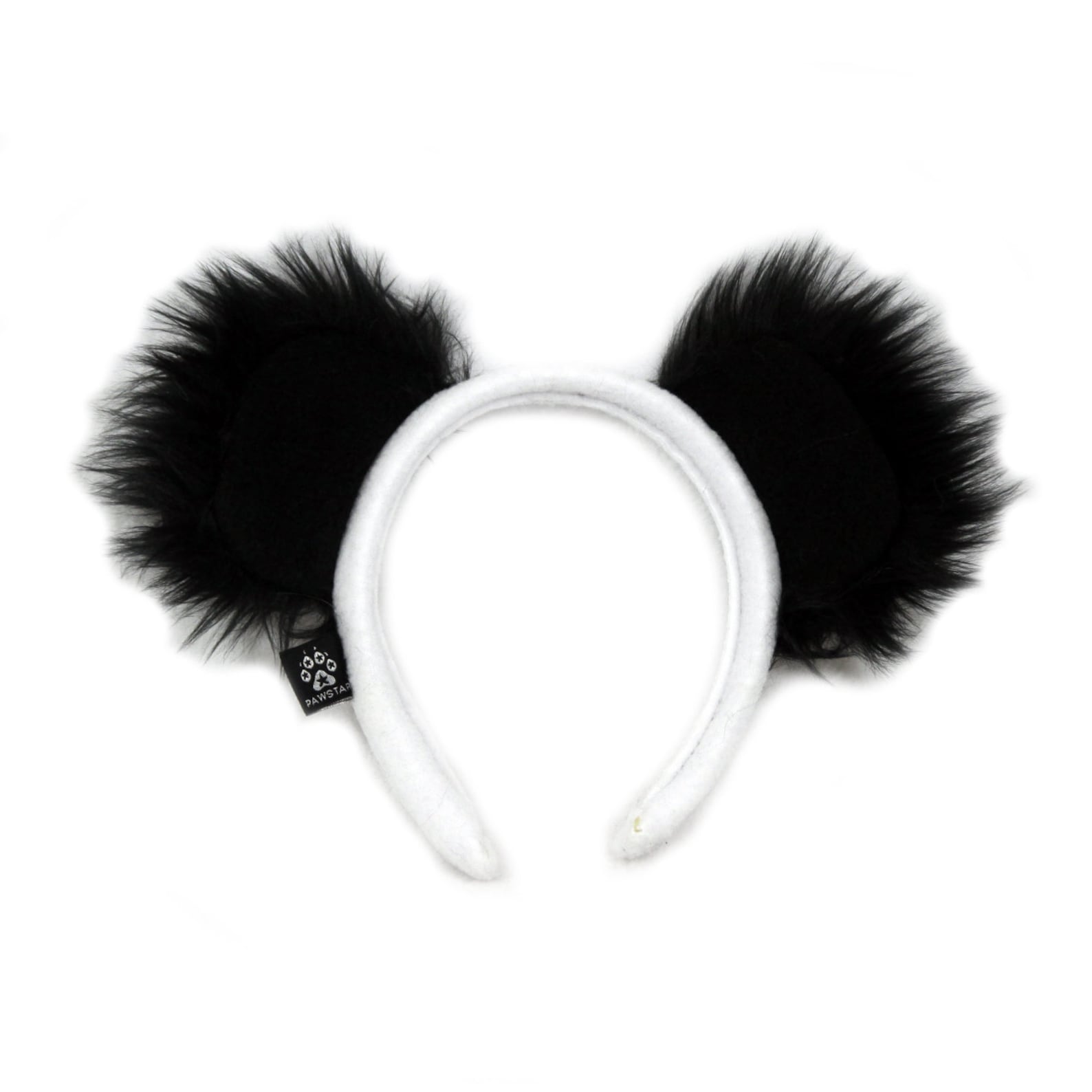 Pawstar FLUFFY PANDA Ears HEADBAND Ears Black Faux Fur Furry | Etsy
