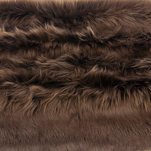 Eden DARK BROWN Shaggy Long Pile Soft Faux Fur Fabric for | Etsy