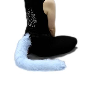 PAWSTAR Furry Cat Tail Kitty Belt Loop Clip Pin on Adult - Etsy