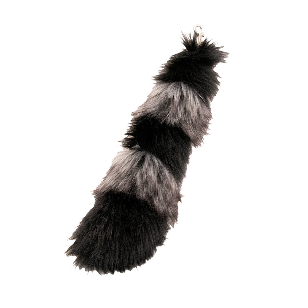 Pawstar Mini Raccoon Tanuki Clip Tail Keychain Perfect for a Partial ...