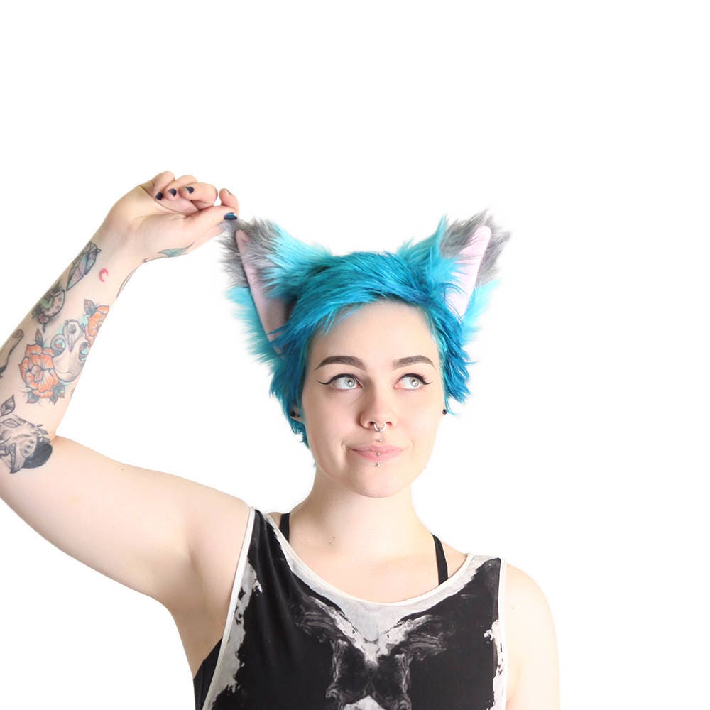 Pawstar CHESHIRE Cat Yip Ear HEADBAND Fox Kitty Wolf Animal | Etsy