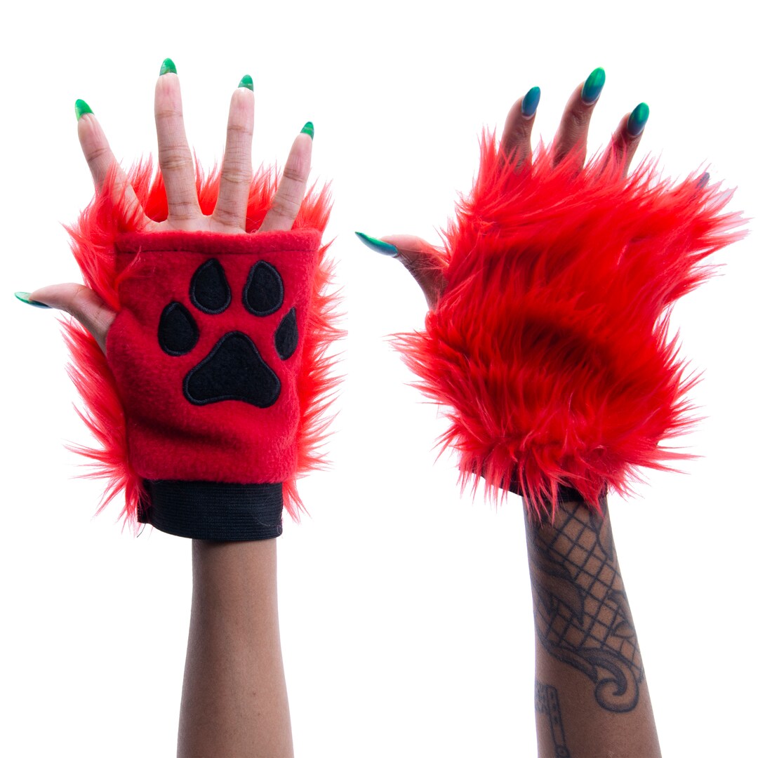 Pawstar Pawlets Monster Fur Furry Hand Paw Fingerless - Etsy