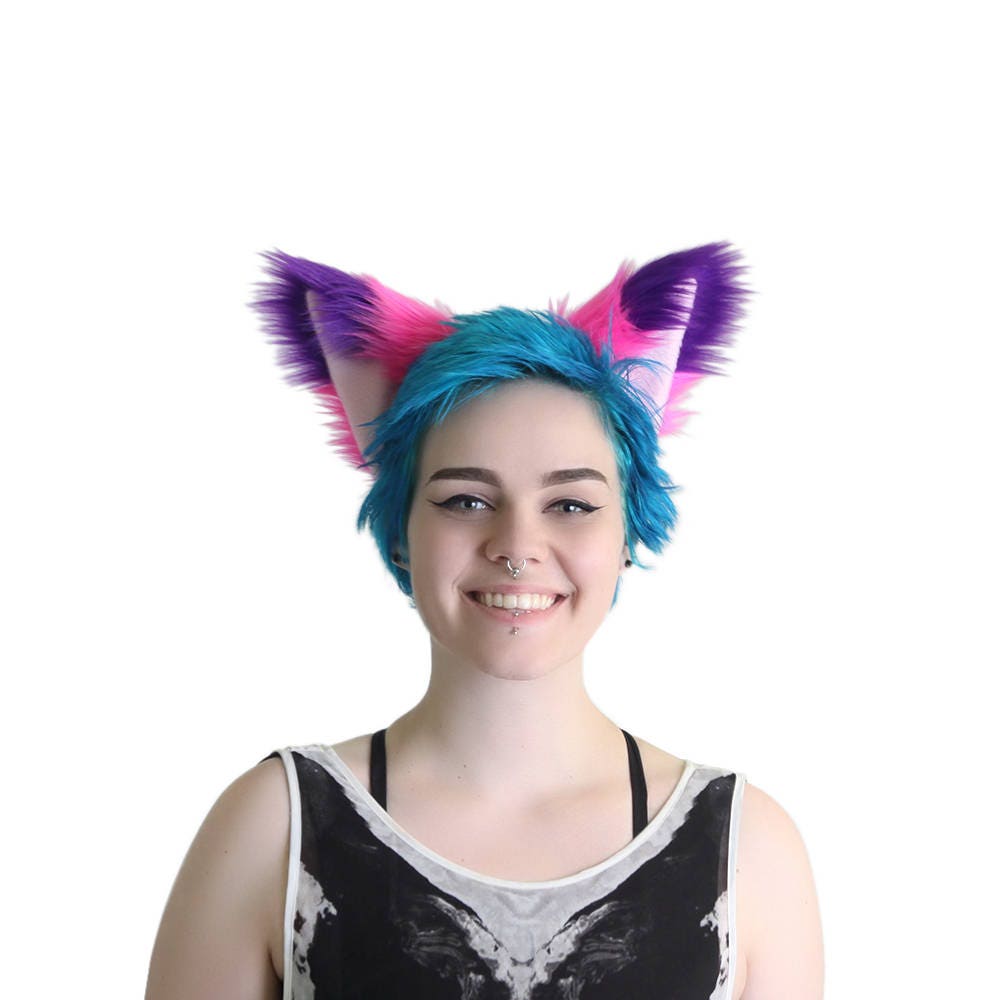 Pawstar CHESHIRE Cat Yip Ear HEADBAND Fox Kitty Wolf Animal | Etsy
