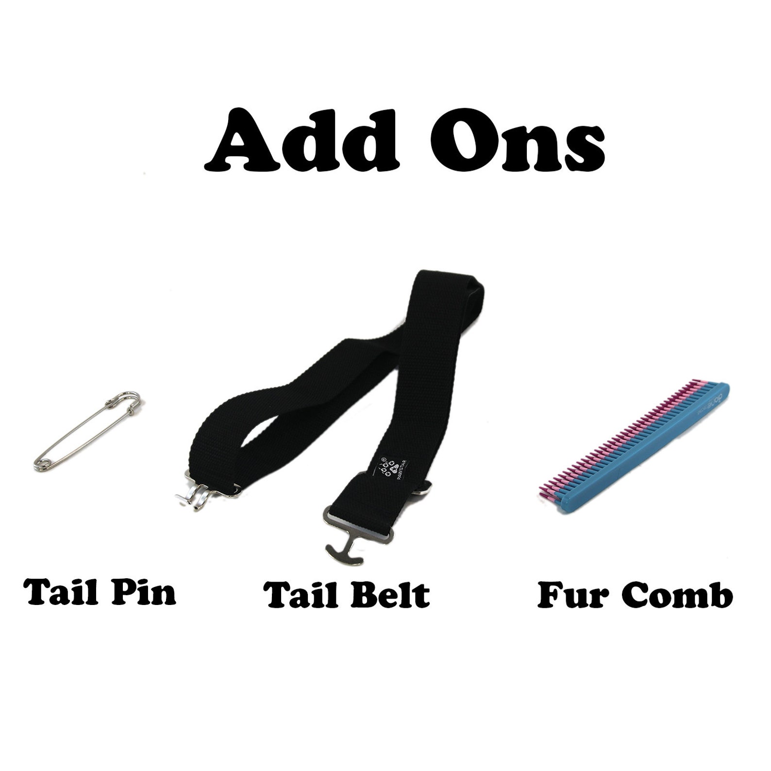 PAWSTAR Furry Cat Tail Kitty Belt Loop Clip Pin on Adult - Etsy