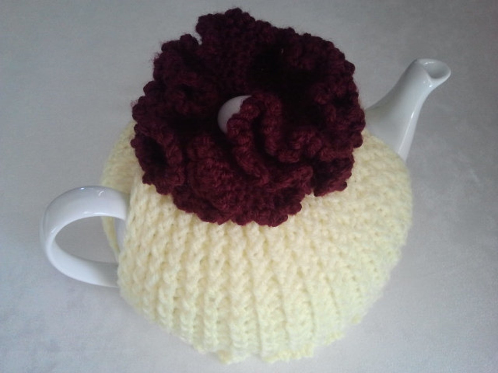 Coffee Pot Cozy.knitted Cozy.pot Warmer.coffee Pot Cozies. Carnation ...