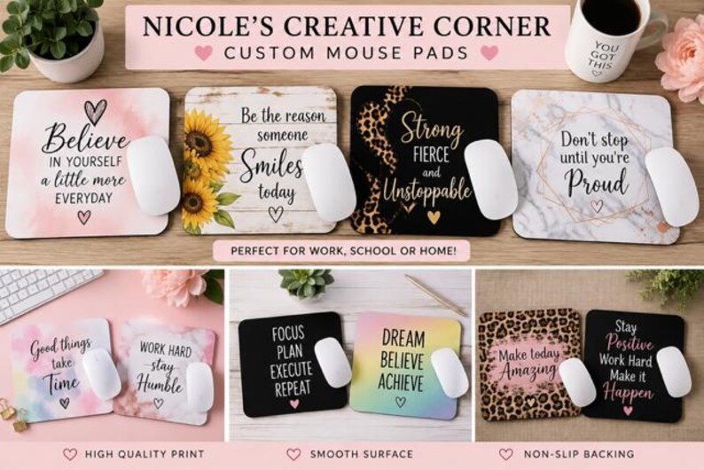 Personalized Mouse Pad Custom Desk Accessory Gift - Etsy