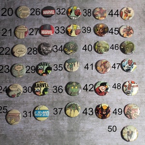 Small Comic Book Pins - Etsy