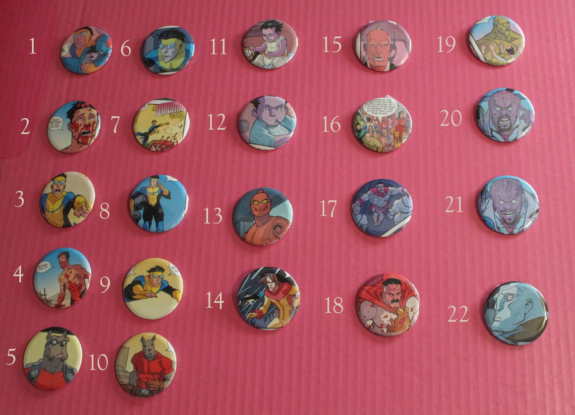 Large Invincible Pins 2 - Etsy