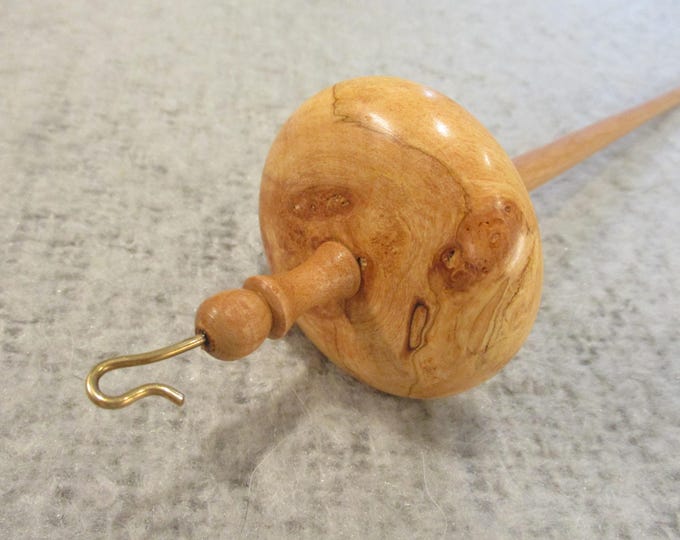 Classic Drop Spindle in Maple Burr - Etsy