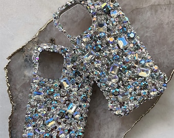 Custom Luxe Crystal & Pearl Embellished Phone Case, High End Quality ...