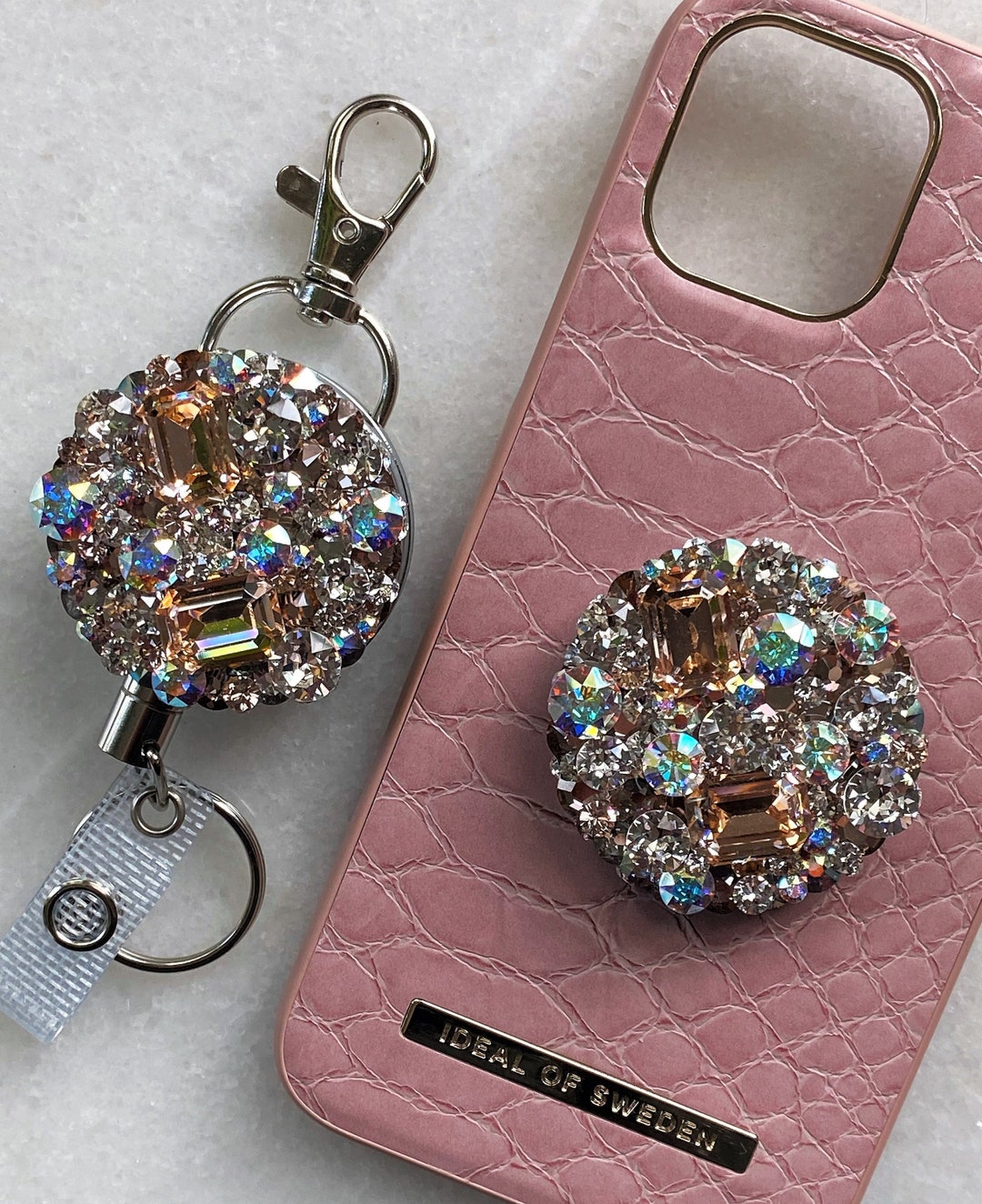 Crystal Badge Reel, and Topper ID Badge, Badge Holder, Nurse Badge Reel ...