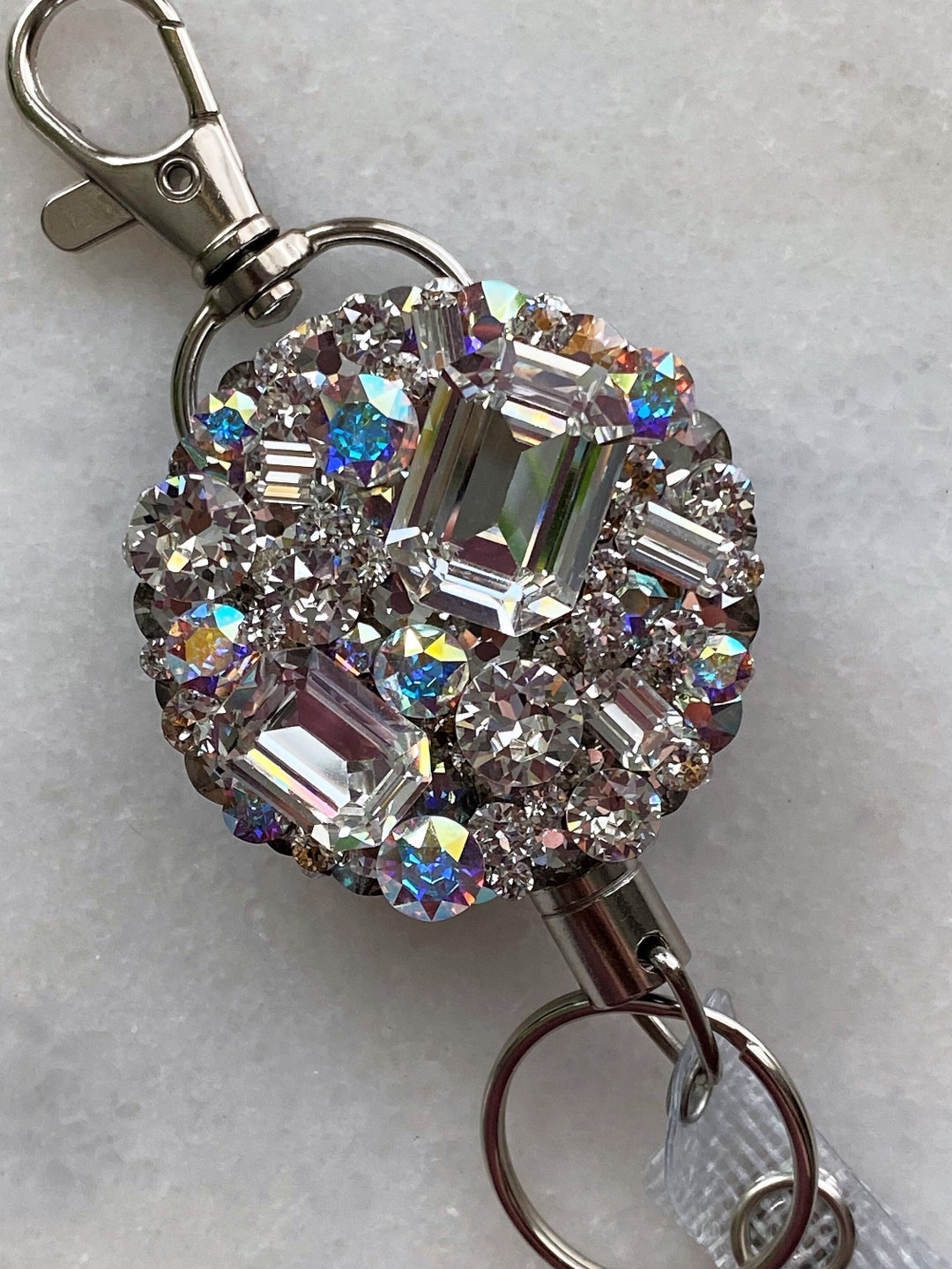 Crystal AB Badge Reel, ID Holder, Badge Holder Choose Your Style/made ...