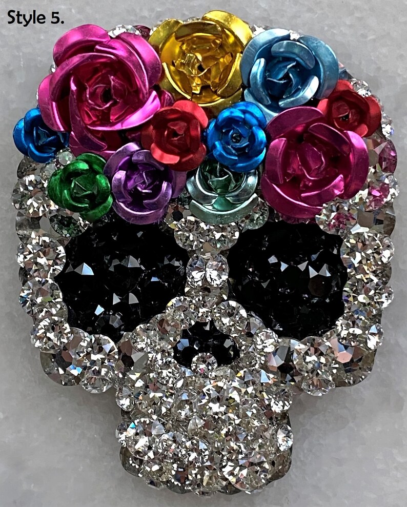 Topper-crystal Sugar Skull Universal Topper - Etsy