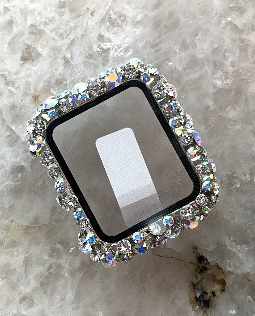 AB & Crystal High End Luxe Crystal Apple Watch Tempered Glass Cover ...