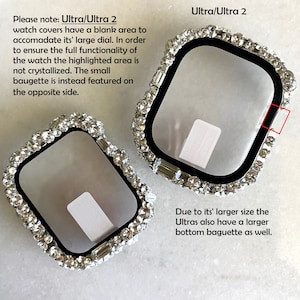 High End Luxe Clear Crystal Baguette Apple Watch Glass Cover With ...