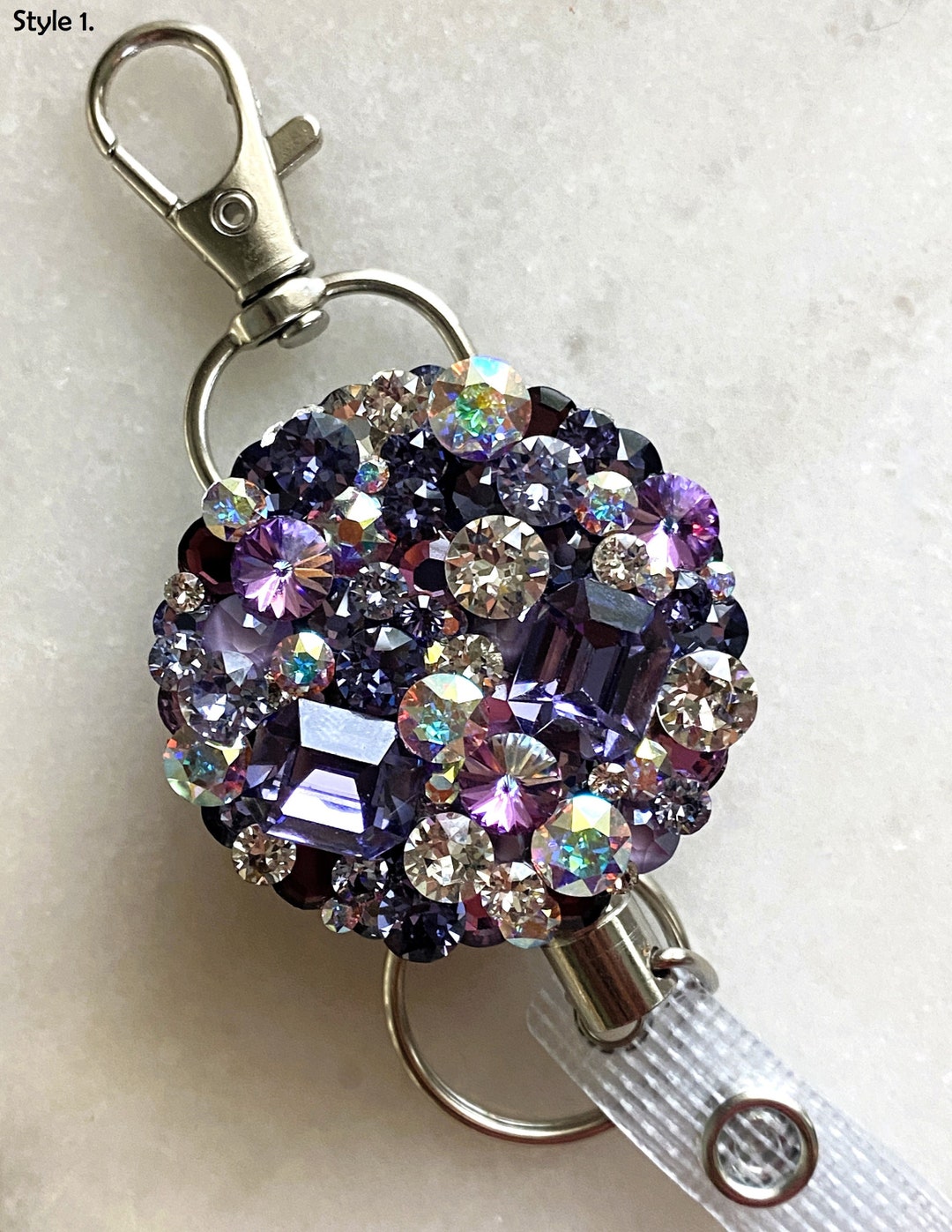 Crystal Badge Reel, ID Badge, Badge Holder, Nurse Badge Reel, DR Badge ...