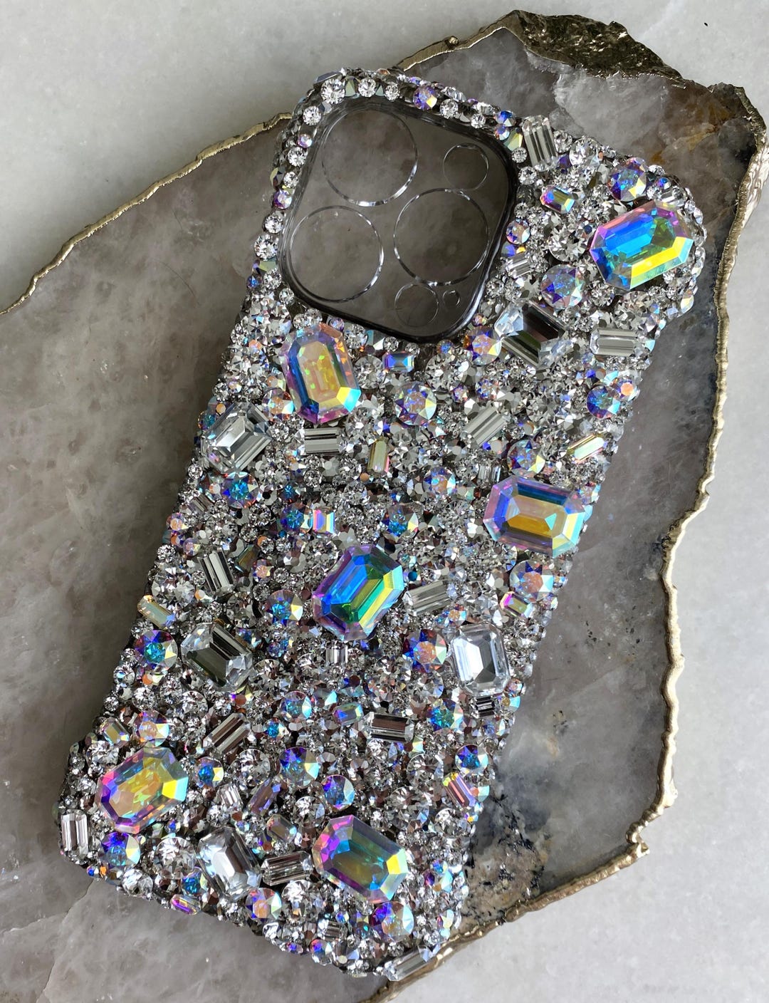 AB and Crystal Clear Baguette Case- Custom Luxe Crystal & AB Crystal ...