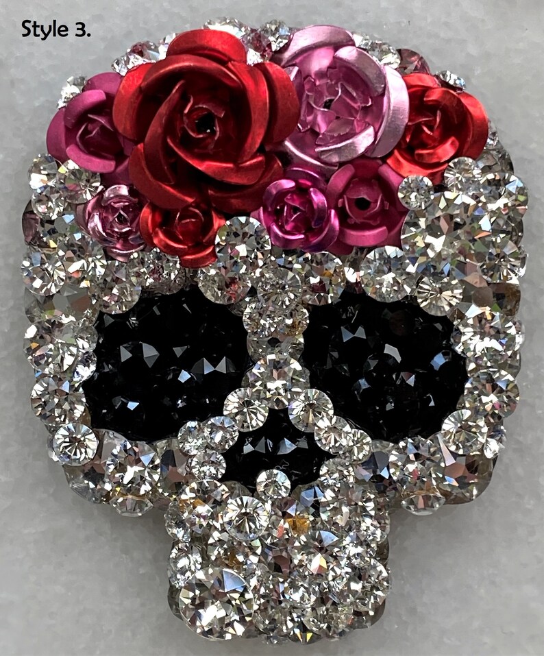 Topper-crystal Sugar Skull Universal Topper | Etsy