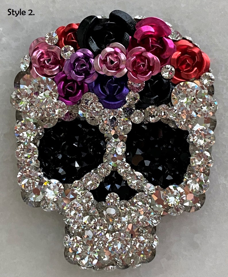 Topper-crystal Sugar Skull Universal Topper - Etsy