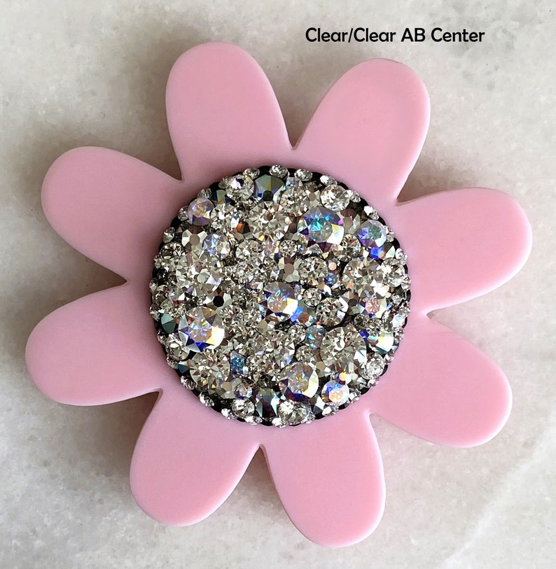 Crystal Flower Phone Topper, Universal Topper for Phone Grips, Phone ...