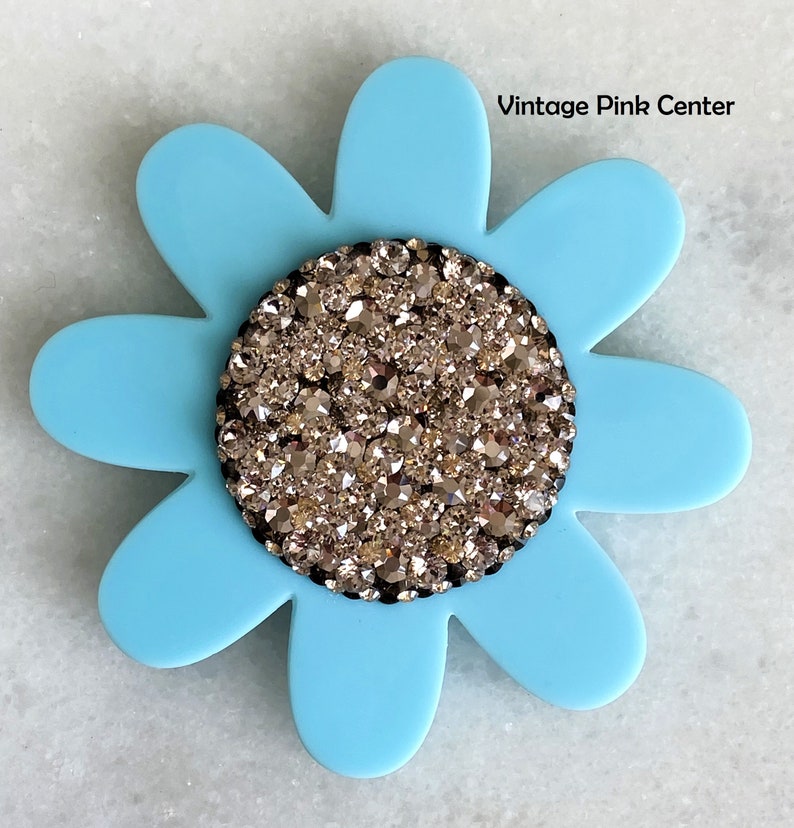 Crystal Flower Phone Topper, Universal Topper for Phone Grips, Phone ...