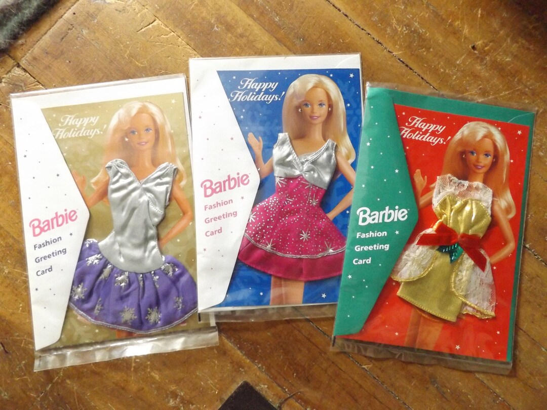 1995 Mattel Barbie Fashion Greeting Cards Lot of 3 Sealed - Etsy