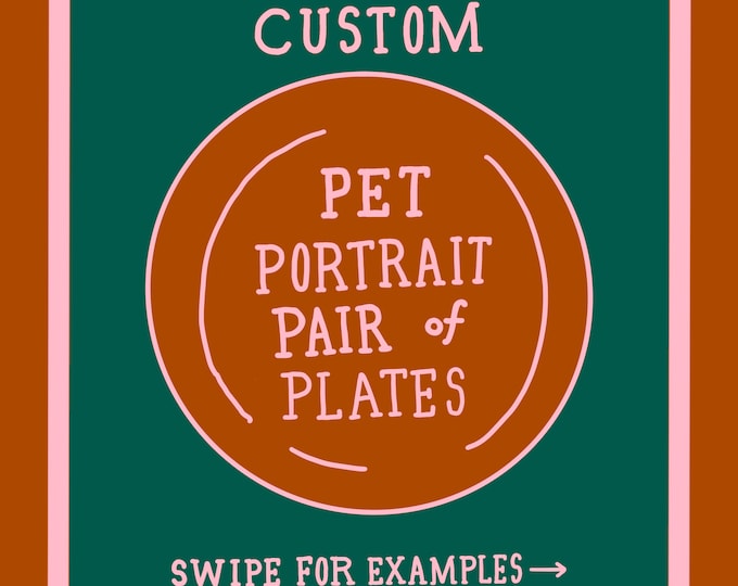 Custom Hand Painted Plates - Pair of Plates - Etsy