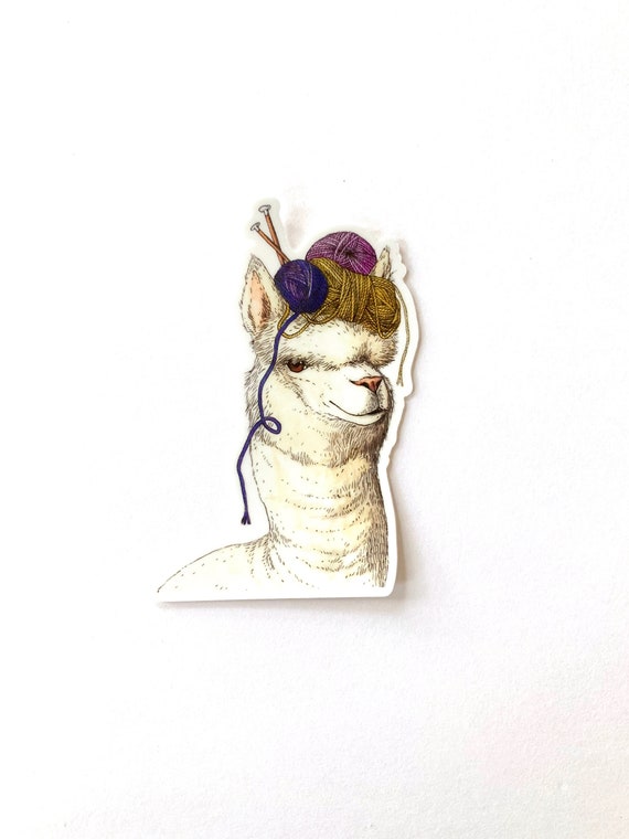 Alpaca Yarn Vinyl Decal Sticker | Etsy