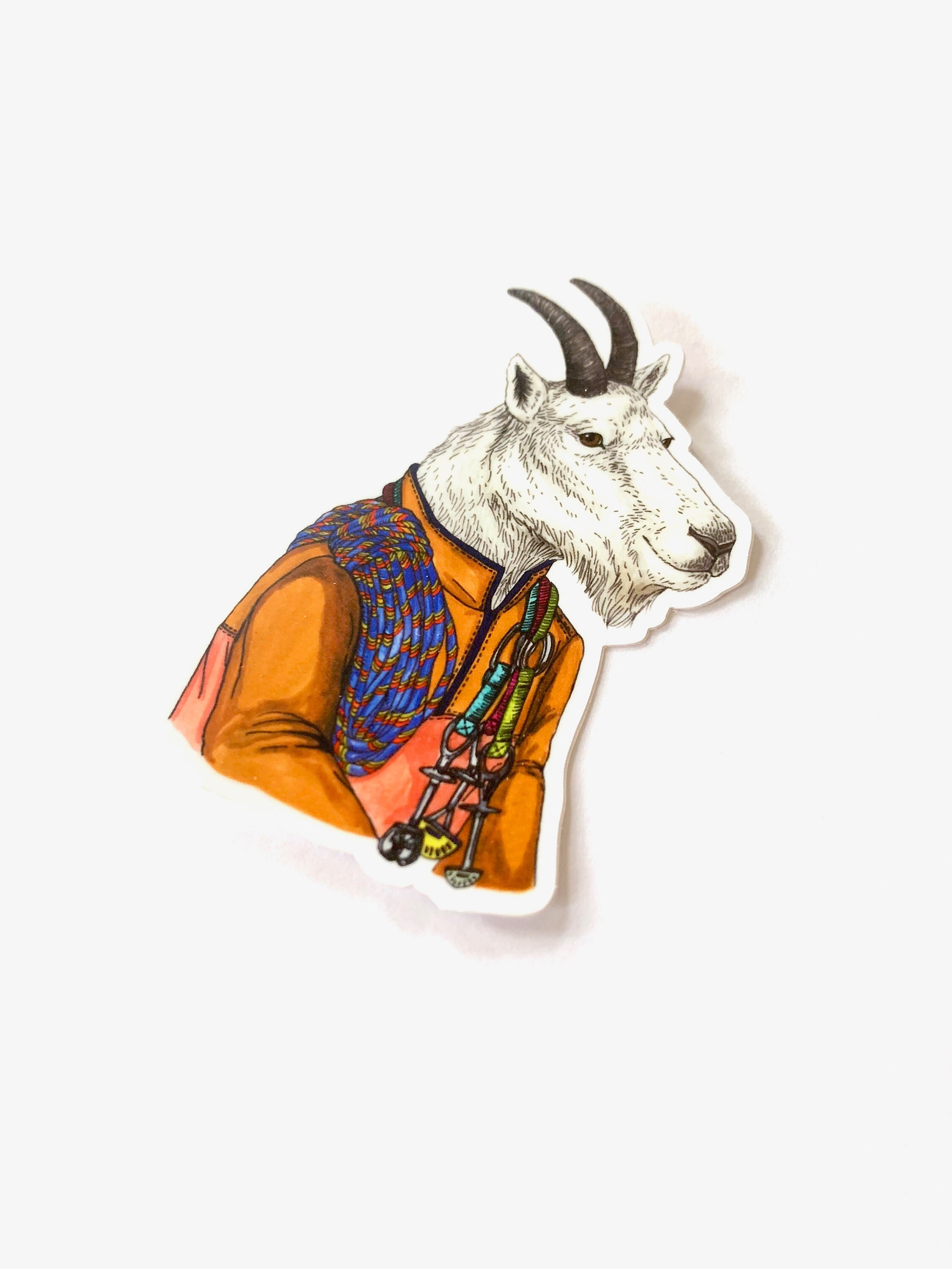 Mountain Goat Climber Vinyl Decal Sticker | Etsy