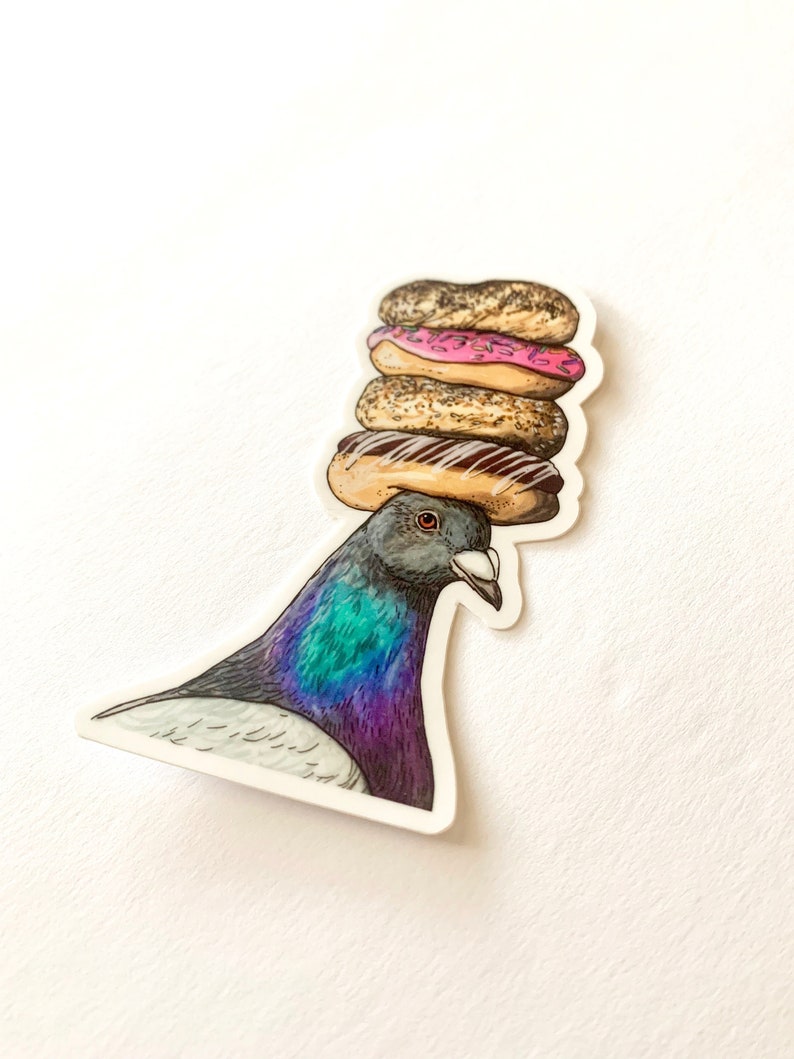 Pigeon Donuts Snack Attack Vinyl Decal Sticker - Etsy