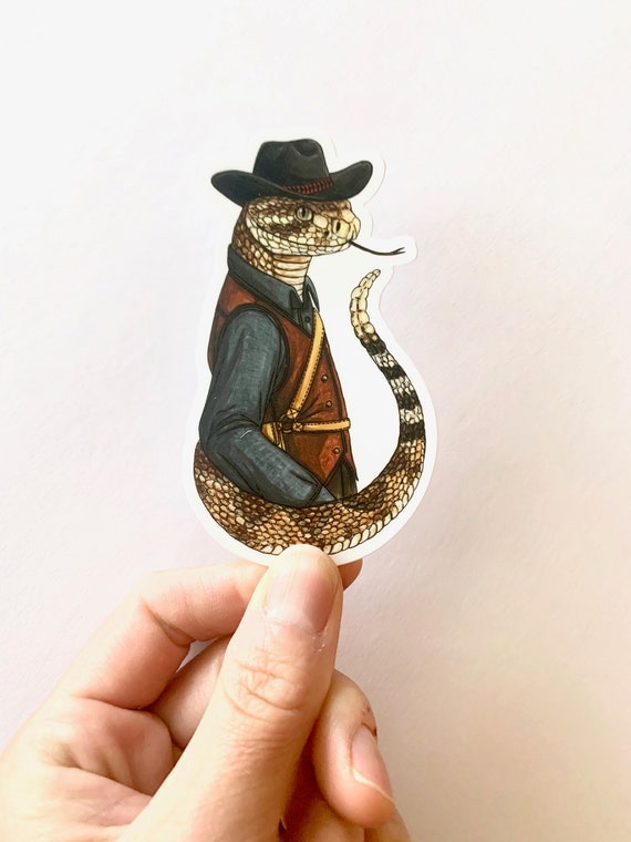 Rattlesnake Outlaw Western Vinyl Decal Sticker - Etsy