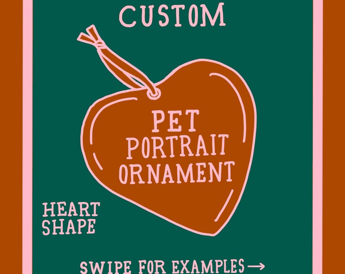 Custom Hand Painted Ornament - Heart Shape - Etsy