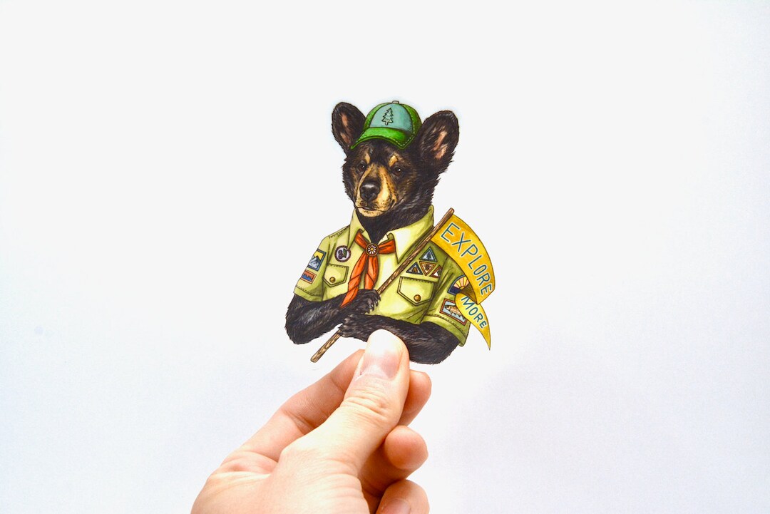 Bear Cub - Explorer - Vinyl Decal - Sticker - Etsy