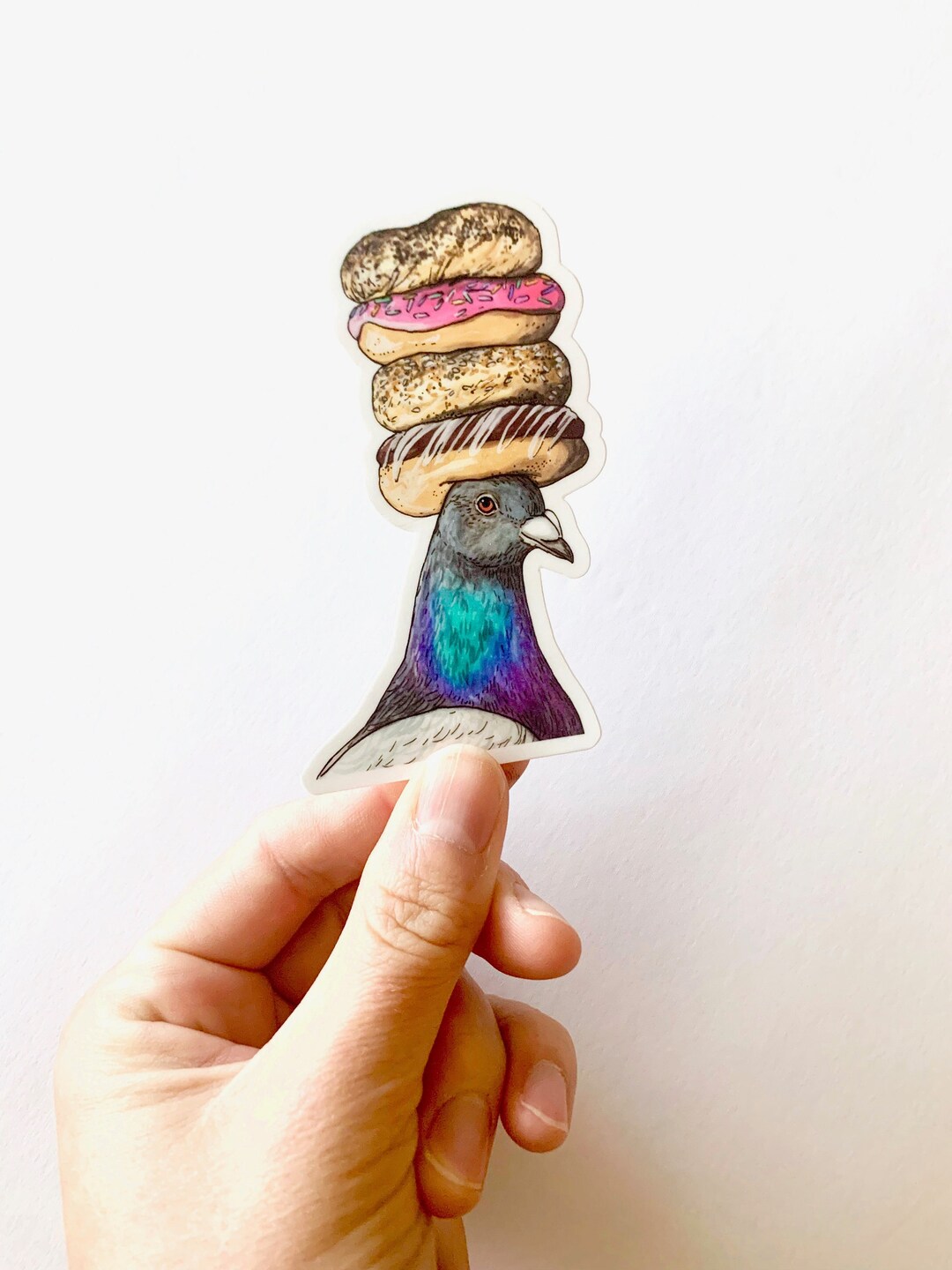 Pigeon Donuts Snack Attack Vinyl Decal Sticker - Etsy