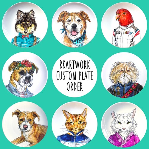 Custom Hand Painted Plate Single Plate - Etsy