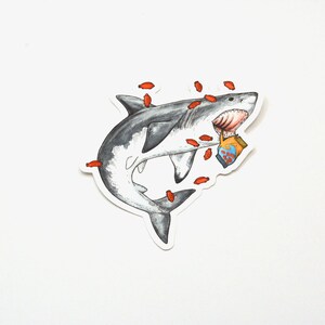 Shark + Swedish Fish - Snack Attack - Vinyl Decal - Sticker - Etsy