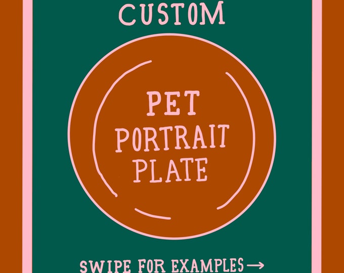 Custom Hand Painted Plate - Single Plate - Etsy