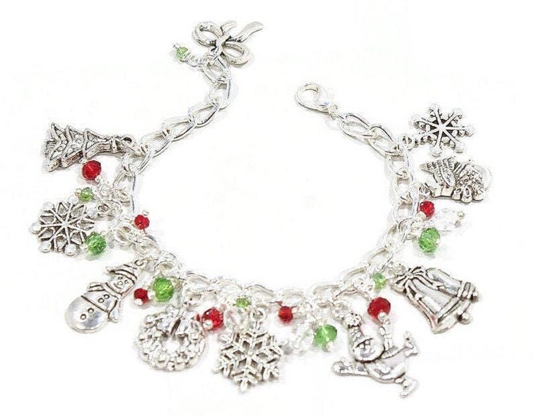 Holiday Bracelet,christmas Bracelet,christmas Jewelry,christmas Tree ...