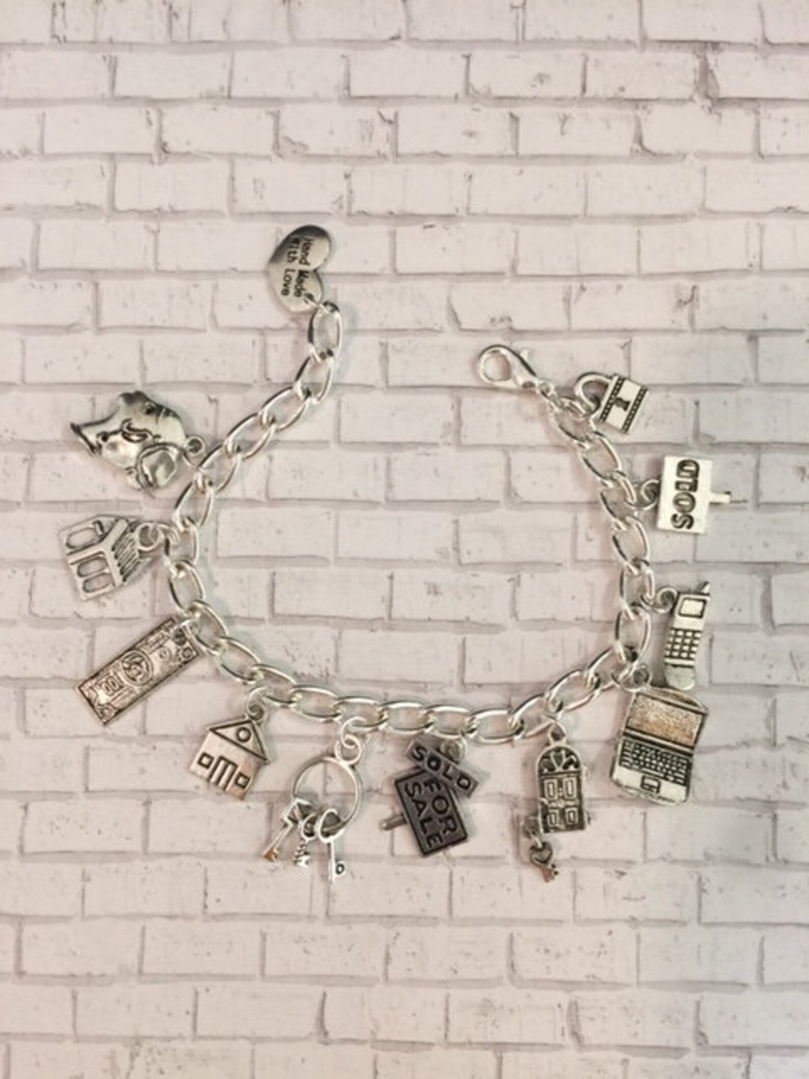 Realtor Bracelet Realtor Charm Bracelet Real Estate Agent Charm ...