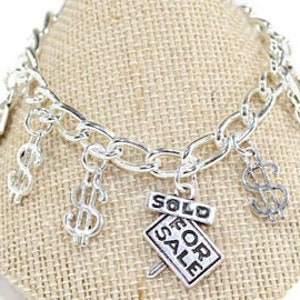 Realtor Bracelet Realtor Charm Bracelet Real Estate Agent Charm ...