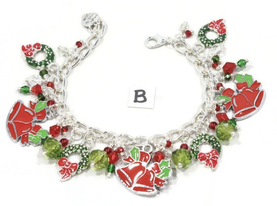 Holiday Bracelet,christmas Bracelet,christmas Jewelry,christmas Tree ...