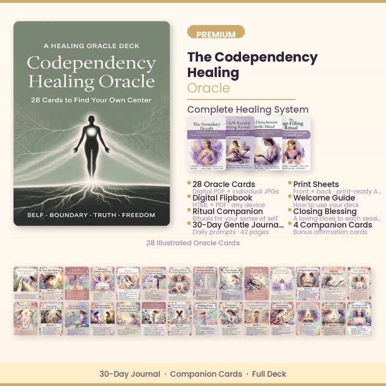Codependency Healing Oracle — Complete Bundle | 30-day Journal ...