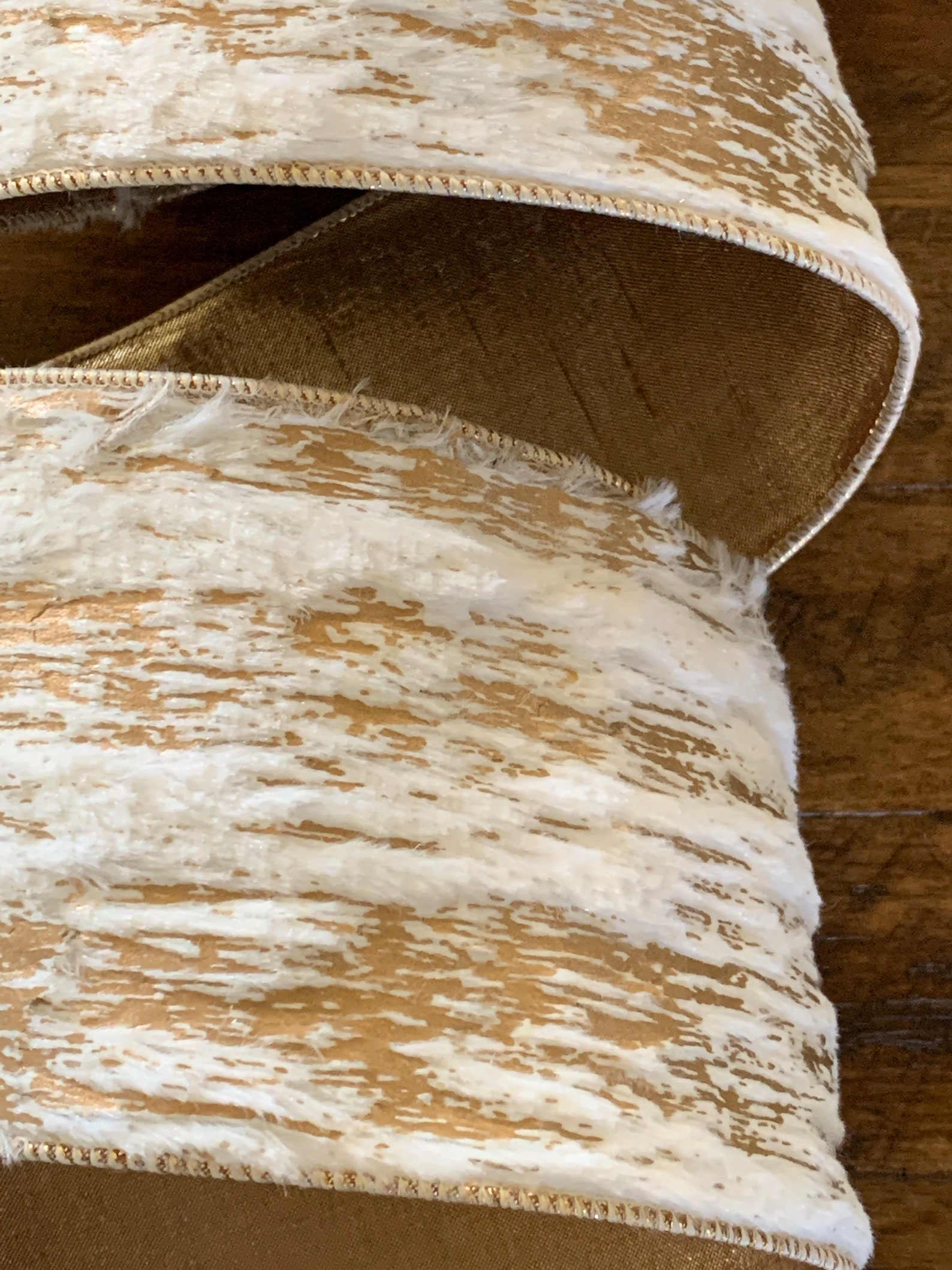 2.5 or 4 Ivory Birch Bark Look Faux Fur Gold | Etsy