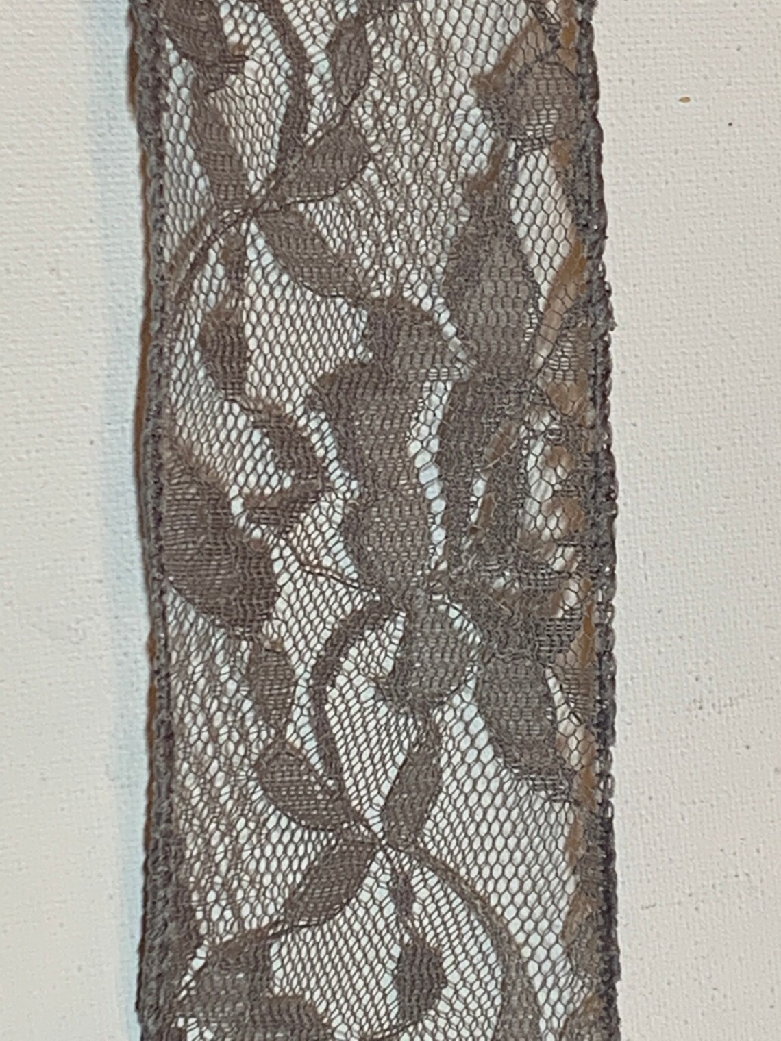 2.5 Gray Lace Ribbon D Stevens Wired Ribbon 10 | Etsy