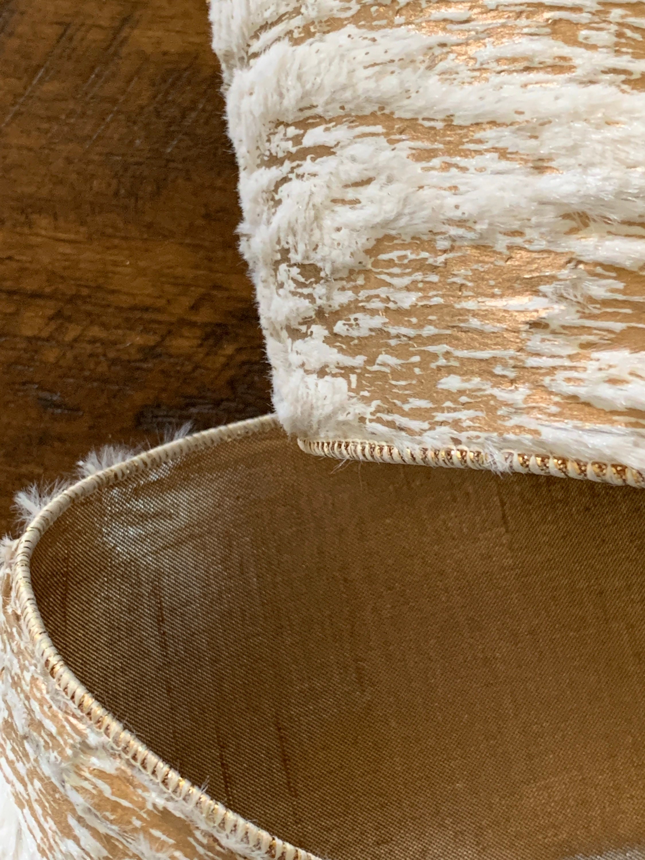 2.5 or 4 Ivory Birch Bark Look Faux Fur Gold | Etsy