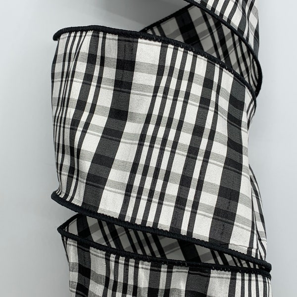 Gray Plaid Ribbon - Etsy