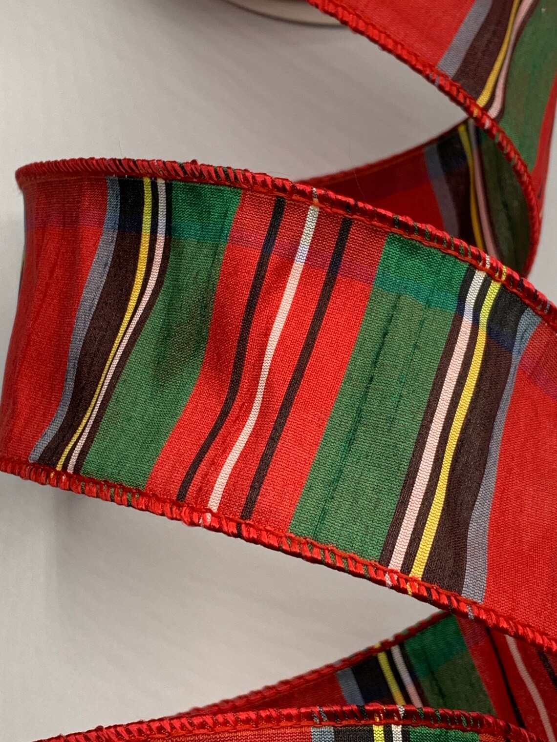 2.5 or 4 Red Plaid Ribbon Alford Wired Edges - Etsy