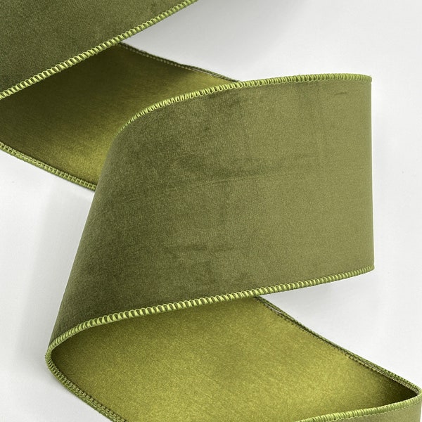 Green Velvet Ribbon - Etsy